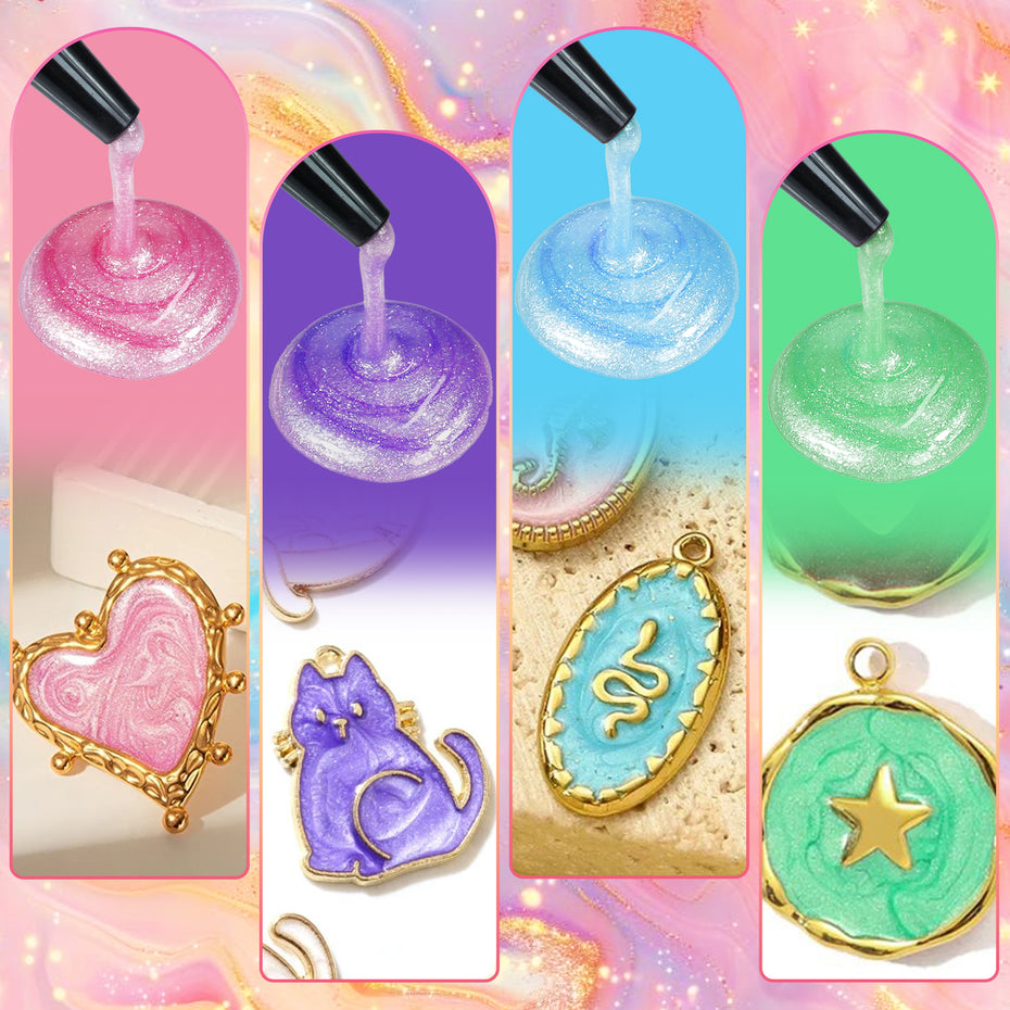 Pearlescent UV Resin Set | 12 Colors for DIY Crafts & Jewelry | Bond ...